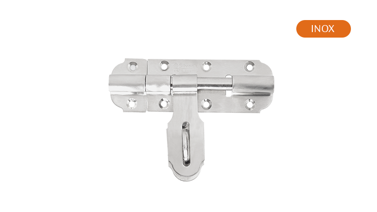 Ferrolho 510 inox c/ porta cadeado